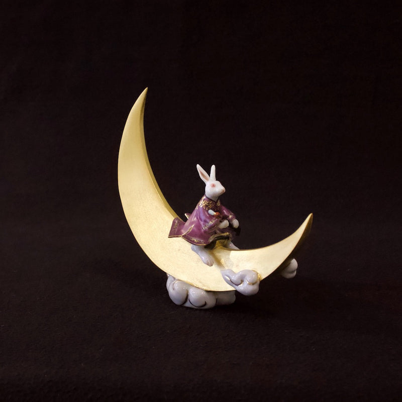 Moon Boat Flower Vase #11 - Sara Japanese Pottery